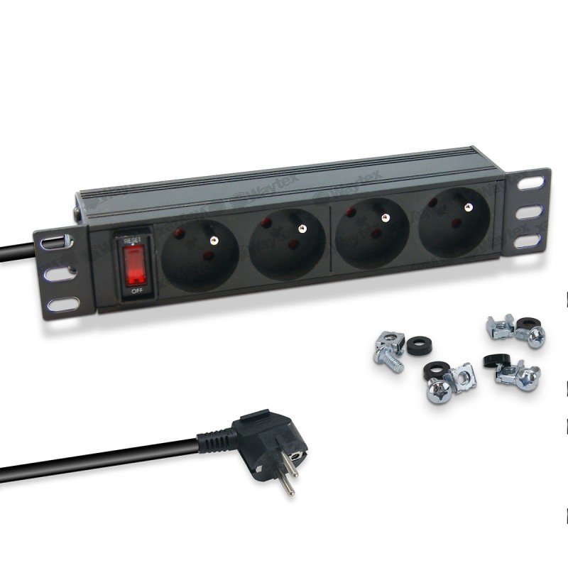 Bandeau 4 prises cordon 1 80m pour coffret 10 avec interupteur WAYTEX.fr