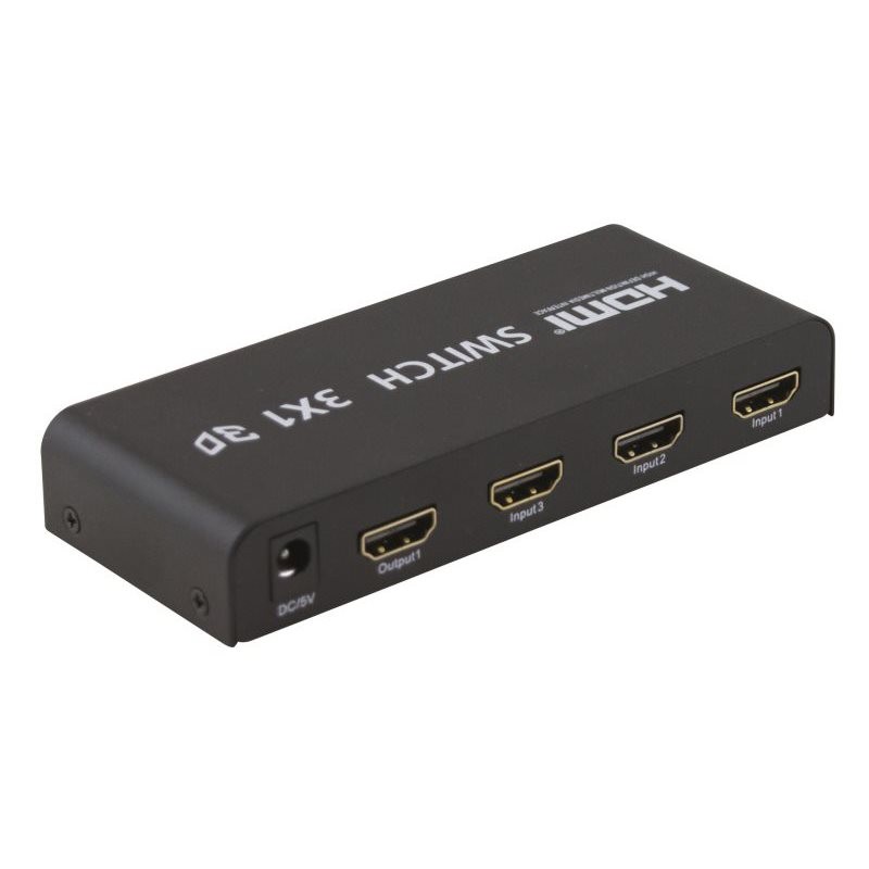 Commutateur auto HDMI 1 4 1080p 3D télécom 3 entrées/1 sortie WAYTEX.fr