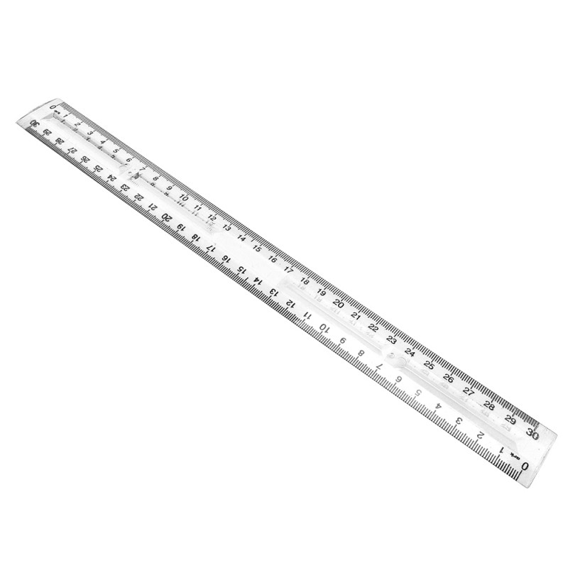 Règle plate 30cm transparente double graduation mm WAYTEX.fr