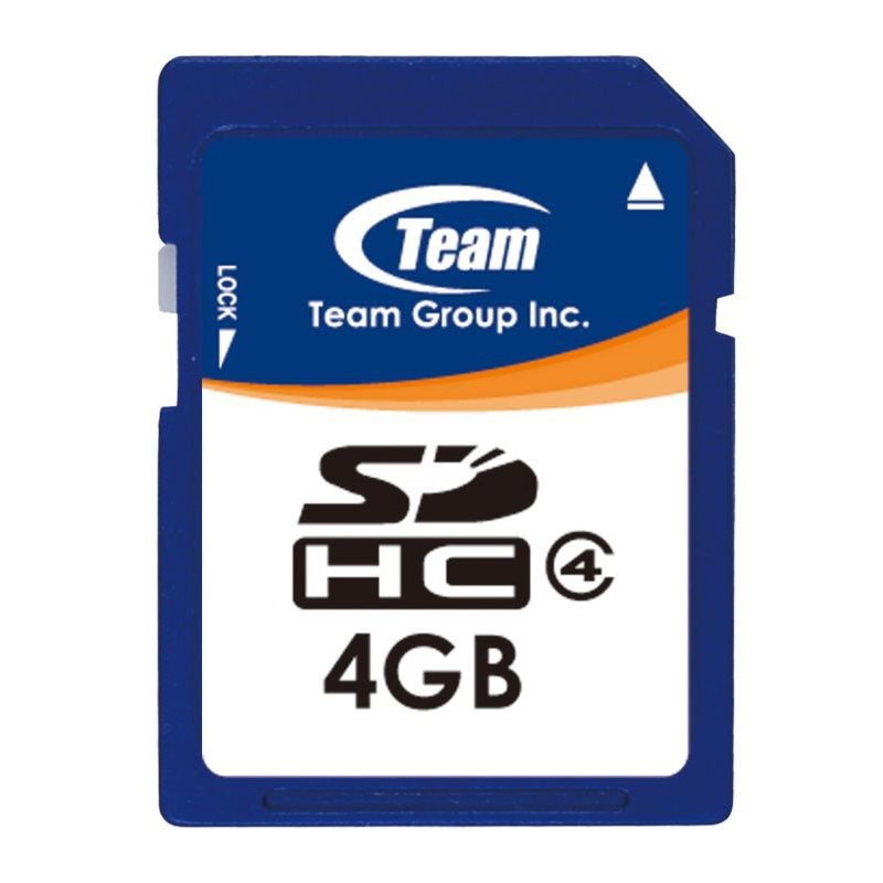 Carte mémoire SDHC 4 Go class4 Team Group WAYTEX.fr