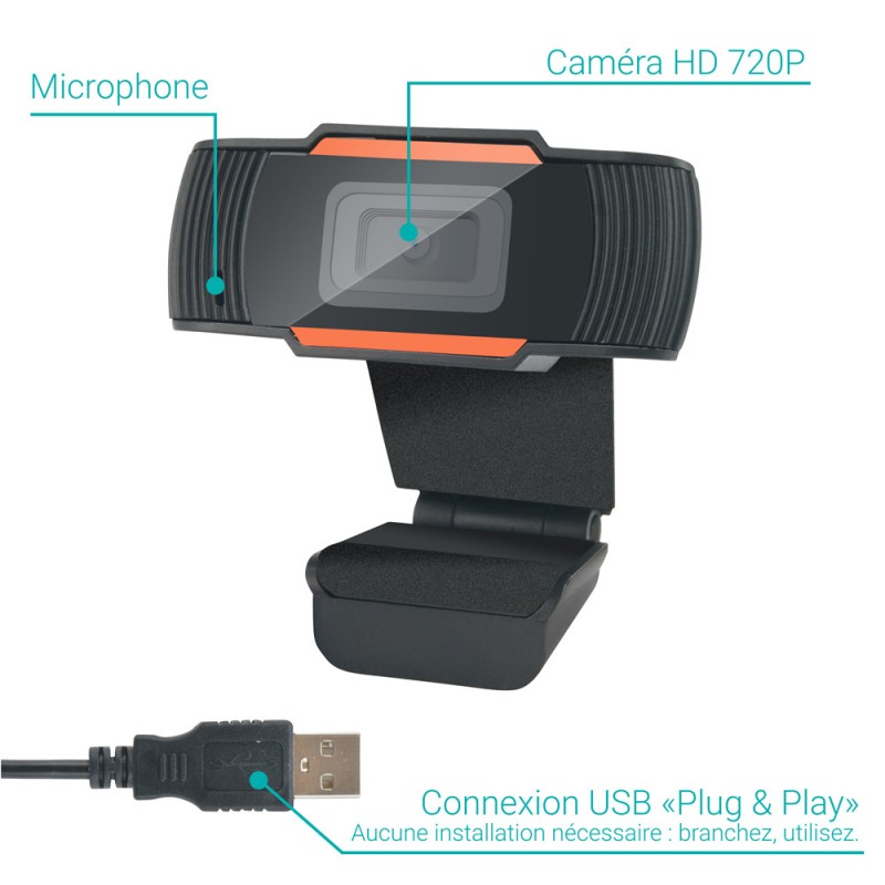 Webcam HD 3 Mégapixels Micro Intégré USB 2 0 Compatible Windows WAYTEX.fr