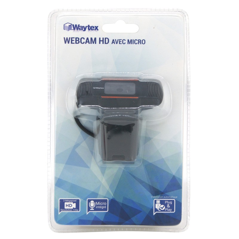 Webcam HD 3 Mégapixels Micro Intégré USB 2 0 Compatible Windows WAYTEX.fr