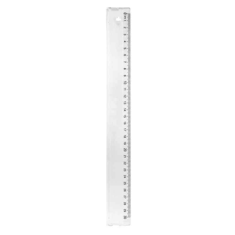 Règle plate 30cm transparente simple graduation mm WAYTEX.fr