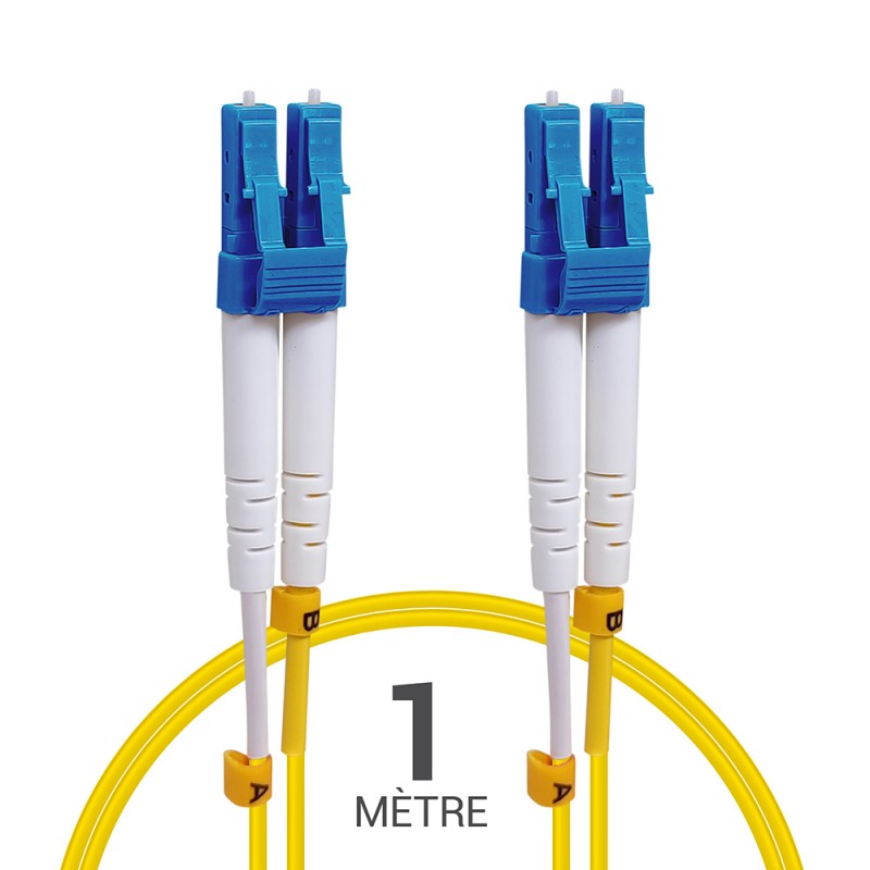 Jarretière optique monomode OS2 9/125 duplex Zipp jaune LC/LC 1 00m WAYTEX.fr